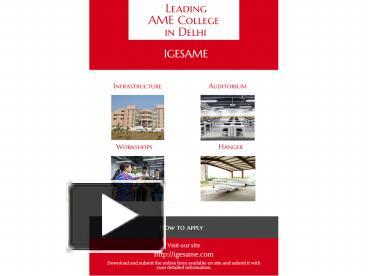 Top AME College in Delhi for World Class Education - Igesame Photo ...