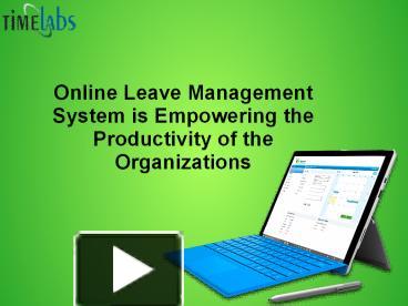 PPT – Online Leave Management Software PowerPoint presentation | free ...
