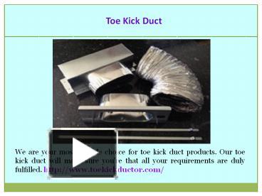 PPT – Under Cabinet Toe Kick Ducting Kit PowerPoint presentation | free ...