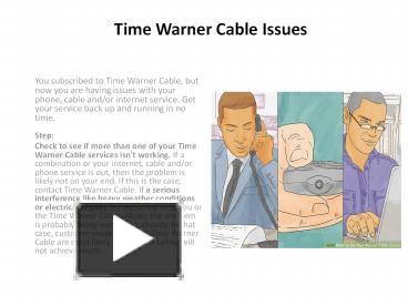Time Warner Cable(RoadRunner) presentation | free to download