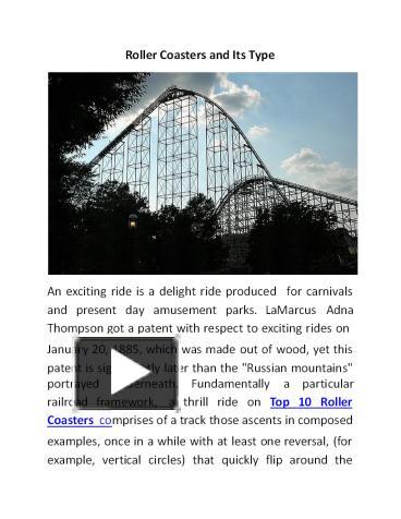 Roller Coasters and Its Type presentation | free to download