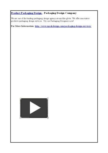 PPT – Product Packaging Design PowerPoint presentation | free to ...
