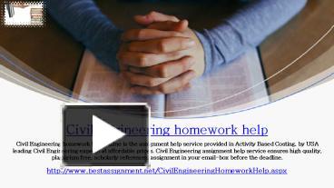 PPT – Civil engineering homework help in USA PowerPoint presentation ...