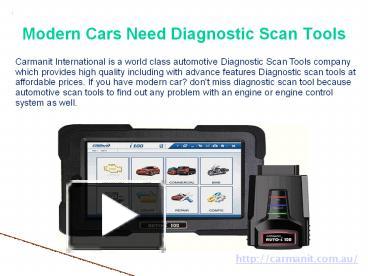 Modern Cars Need Diagnostic Scan Tools presentation | free to download