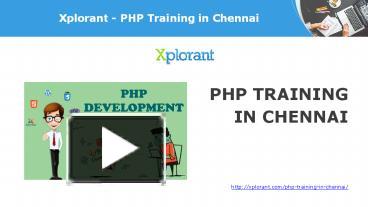 PPT – PHP Training in Chenna PowerPoint presentation | free to download ...