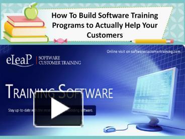 PPT – How To Build Software Training Programs to Actually Help Your ...