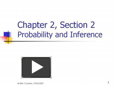 PPT – Chapter 2, Section 2 Probability and Inference PowerPoint ...