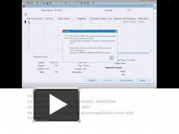 PPT – oracle fusion SCM training PowerPoint presentation | free to ...