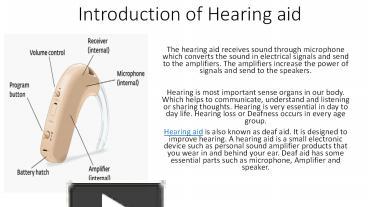 Why hearing is important presentation | free to download