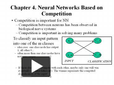 Chapter 4. Neural Networks Based on Competition presentation | free to ...