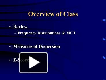 Overview of Class presentation | free to view