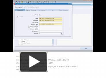 PPT – oracle fusion financials training in hyderabad PowerPoint ...