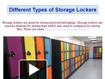 PPT – Different Types of Storage Lockers PowerPoint presentation | free ...