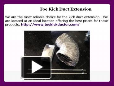 Toe Kick Duct (1) presentation | free to download