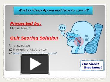 What is Sleep Apnea and How to cure it? presentation | free to download