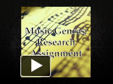 PPT – Music Genres PowerPoint presentation | free to download - id ...