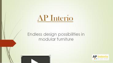 PPT – Endless design possibilities in modular furniture PowerPoint ...