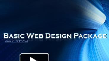 PPT – Basic Web Design Package PowerPoint presentation | free to ...