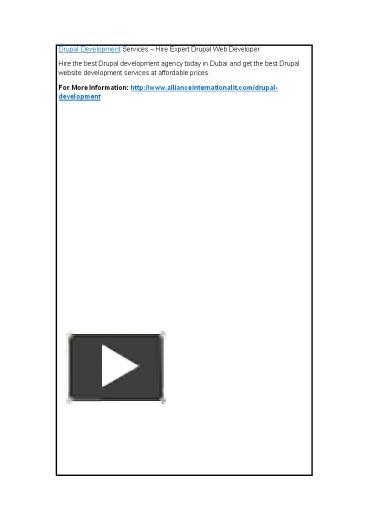 Drupal Development presentation | free to download