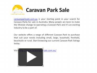 PPT – Caravan Parks for Sale in Australia PowerPoint presentation ...