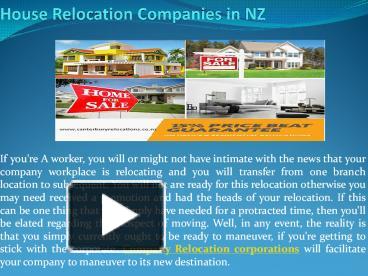 House Relocation Companies in NZ presentation | free to download