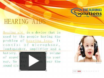 PPT – HEARING AID PowerPoint presentation | free to download - id ...