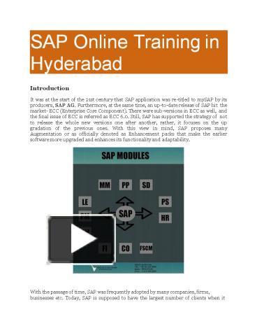 PPT – SAP Online training in Hyderabad | SAP Courses in Hyderabad ...