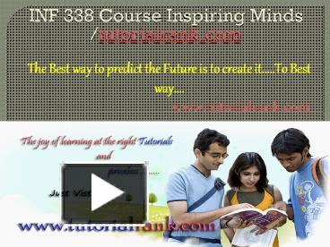 PPT – INF 338 Course Inspiring Minds / tutorialrank.com PowerPoint ...