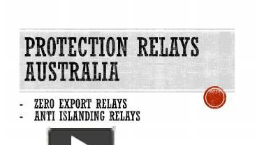 PPT – Protection Relays with High Quality Standard | Solar Protection ...