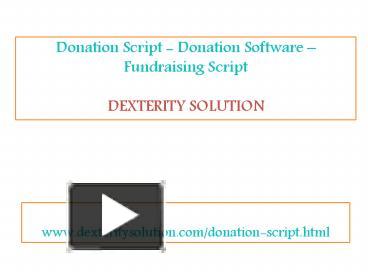 PPT – Donation script - fundraising script - Donation software ...
