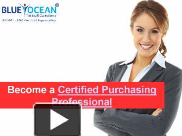 Be a Certified Purchasing Professional presentation | free to download
