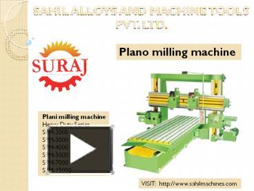 PPT – CNC PLANO MILLING PowerPoint presentation | free to download - id ...