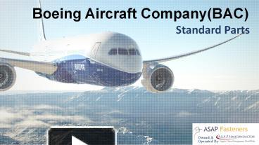 BAC Standard Parts - ASAP Fasteners presentation | free to download