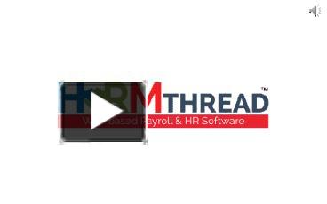 Web Based HR Software - HRM Thread presentation | free to download