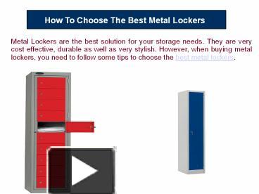 PPT – How To Choose The Best Metal Lockers PowerPoint presentation ...