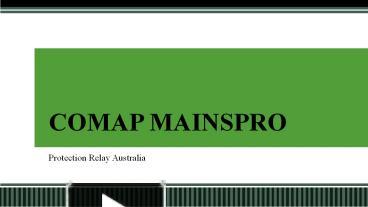 ComAp MainsPro Solar Protection Relay | Grid Protection presentation ...