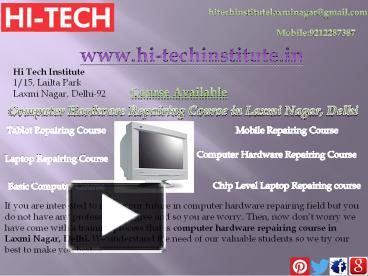 PPT – Computer hardware repairing course in laxmi nagar, delhi ...