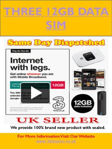 PPT – Three 12GB Data Sim PowerPoint presentation | free to download ...