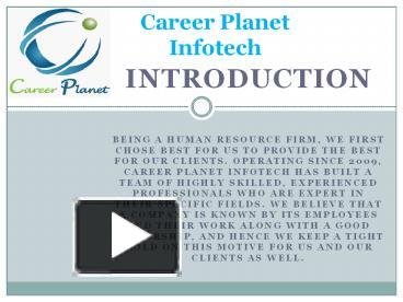 PPT – Career Planet Infotech PowerPoint presentation | free to download ...