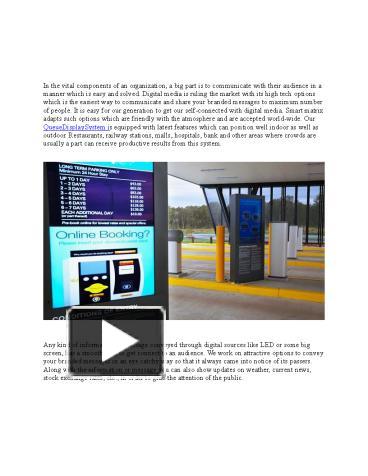PPT – Queue Display System PowerPoint presentation | free to download ...