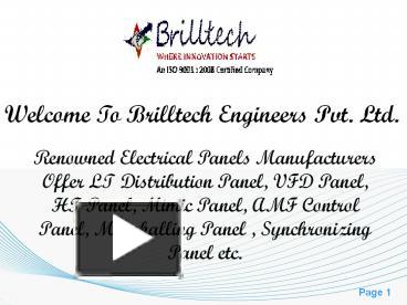 Electrical Panel Manufacturers (5) presentation | free to download