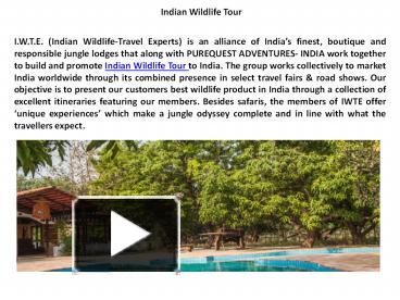 PPT – Indian wildlife tour PowerPoint presentation | free to download ...