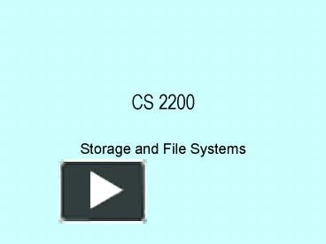 PPT – CS 2200 PowerPoint presentation | free to view - id: 876c7-ODE0Z