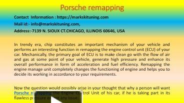 PPT – Porsche remapping PowerPoint presentation | free to download - id ...