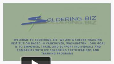 PPT – On-Site Training | Soldering Biz PowerPoint presentation | free ...