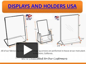 PPT – Displays And Holders PowerPoint presentation | free to download ...