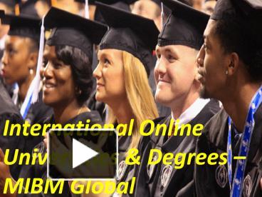 Ppt International Management International Online Universities