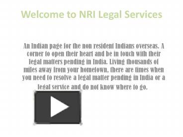 PPT – NRI Legal Services PowerPoint presentation | free to download ...