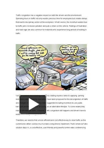 How ezTalks Evacuates Traffic Jam presentation | free to download