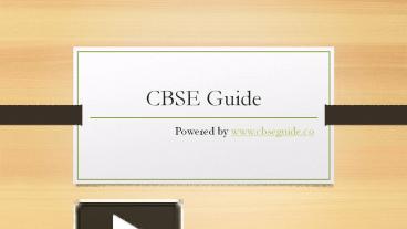 CBSE guide presentation | free to download